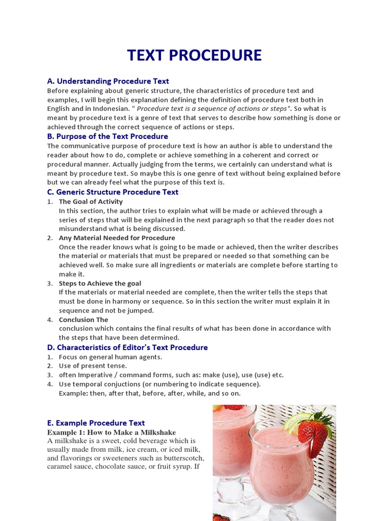Procedure Text About Food | PDF
