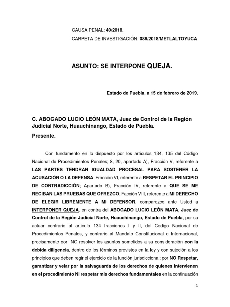Recurso de Queja | PDF
