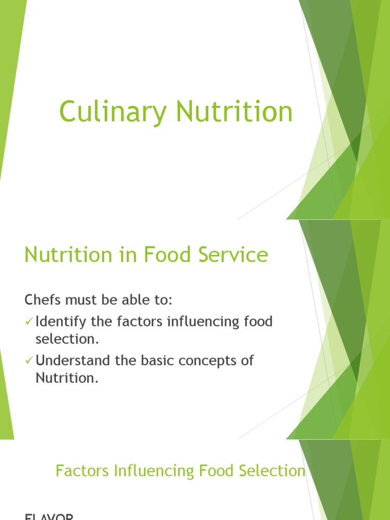 Culinary Nutrition PDF | Download Free PDF | Food Energy | Nutrients