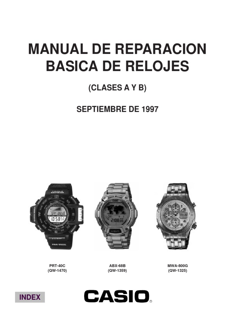 Manual de Reparacion Basica de Relojes | PDF | Reloj | Condensador