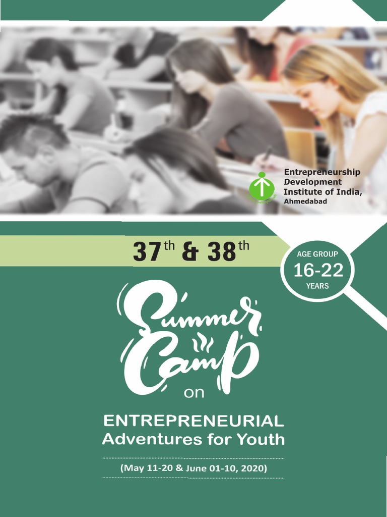 37th and 38th Summer Camp On Entrepreneurial Adventures For Youth | PDF ...