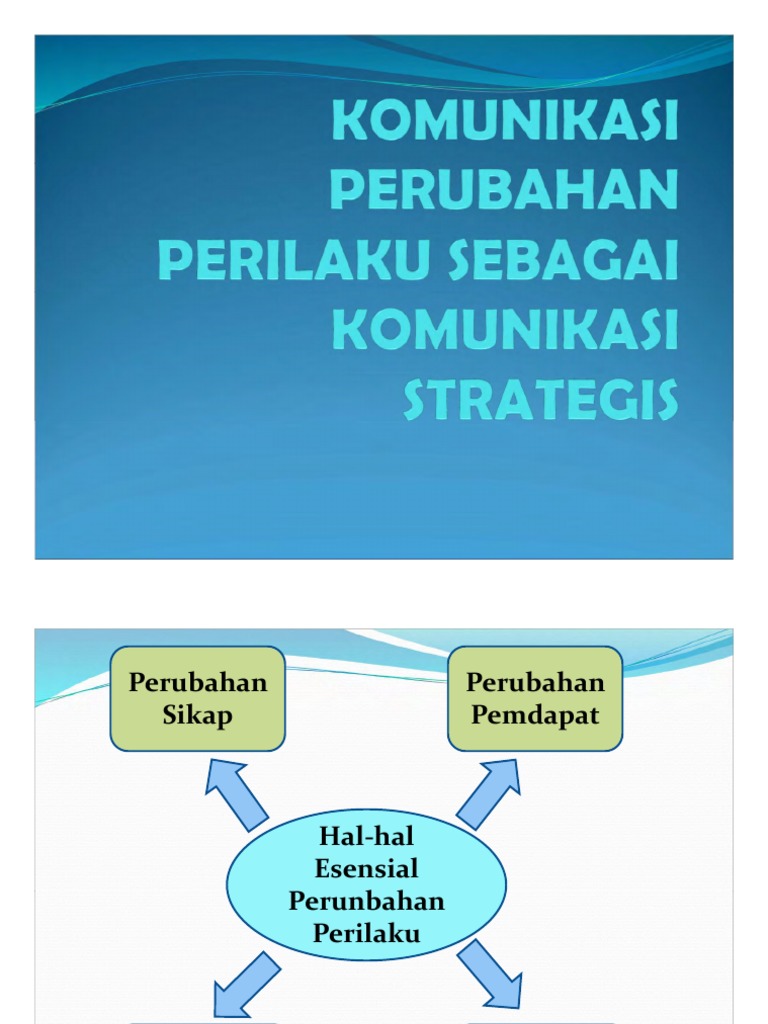 Komunikasi Perubahan Perilaku Sebagai Komunikasi Strategis-Min | PDF ...