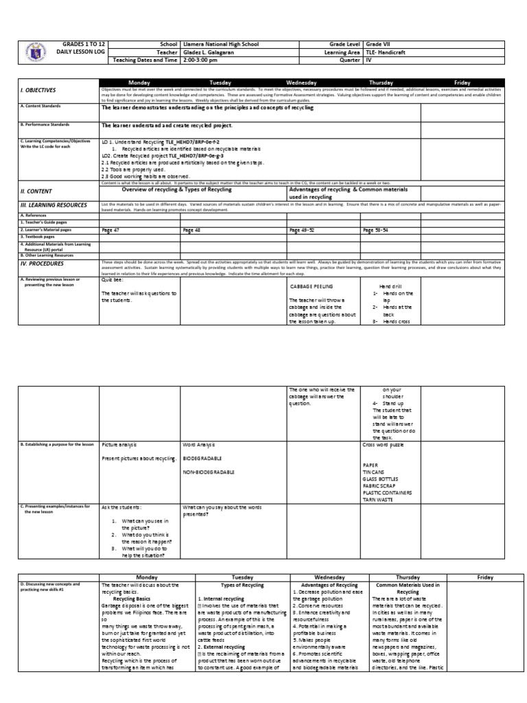 Understanding Recycling Through Hands-On Activities: A Detailed Weekly ...