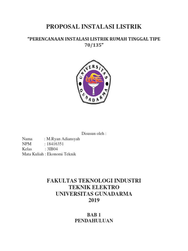 Proposal Instalasi Listrik Ari | PDF