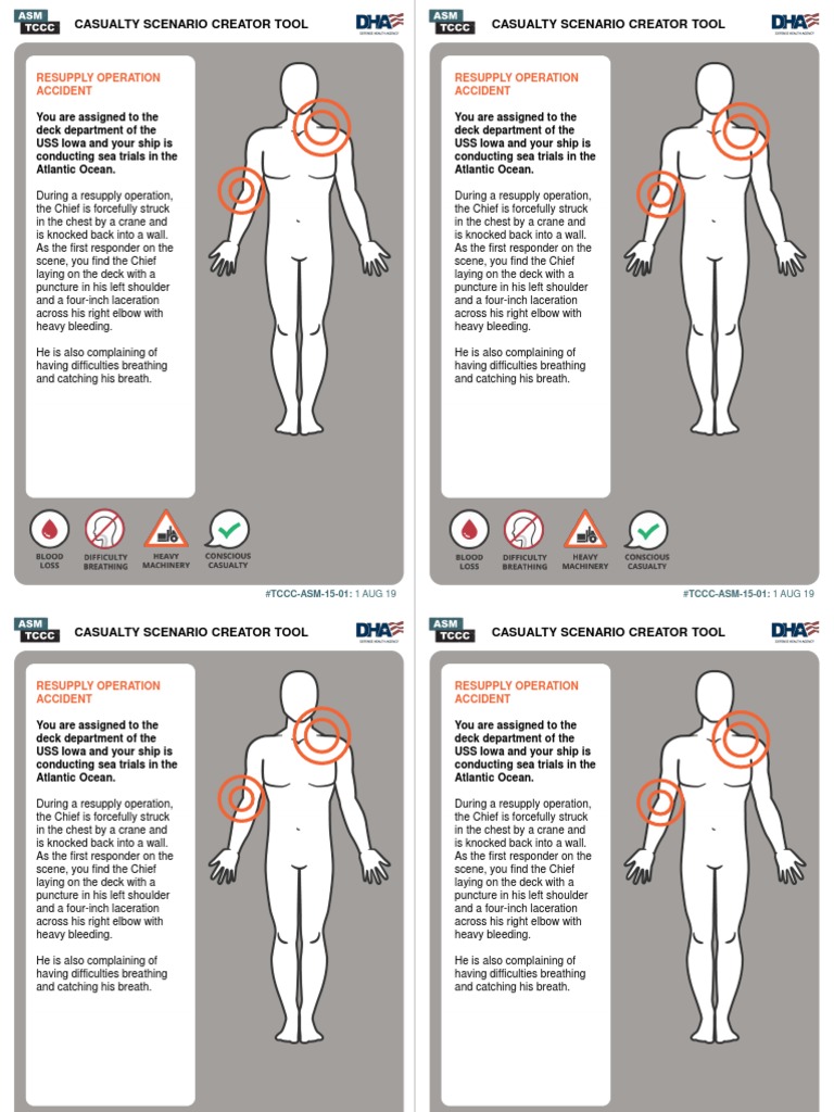 TCCC Scenario: Resupply Operation Injury | PDF | Ships | Injury