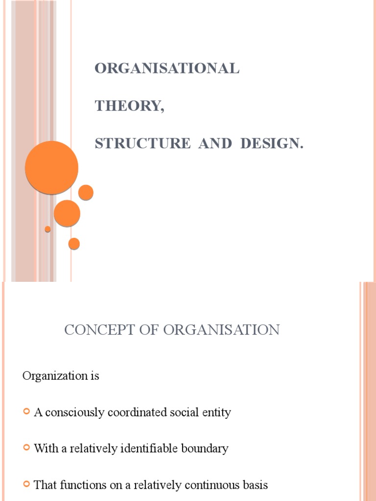 Organisational Theory, Structure and Design | PDF | Organizational ...