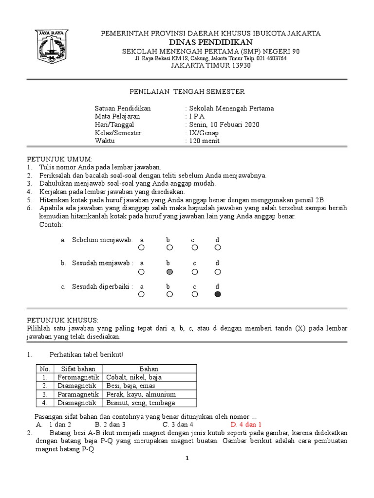 PTS Ipa 9 Genap | PDF