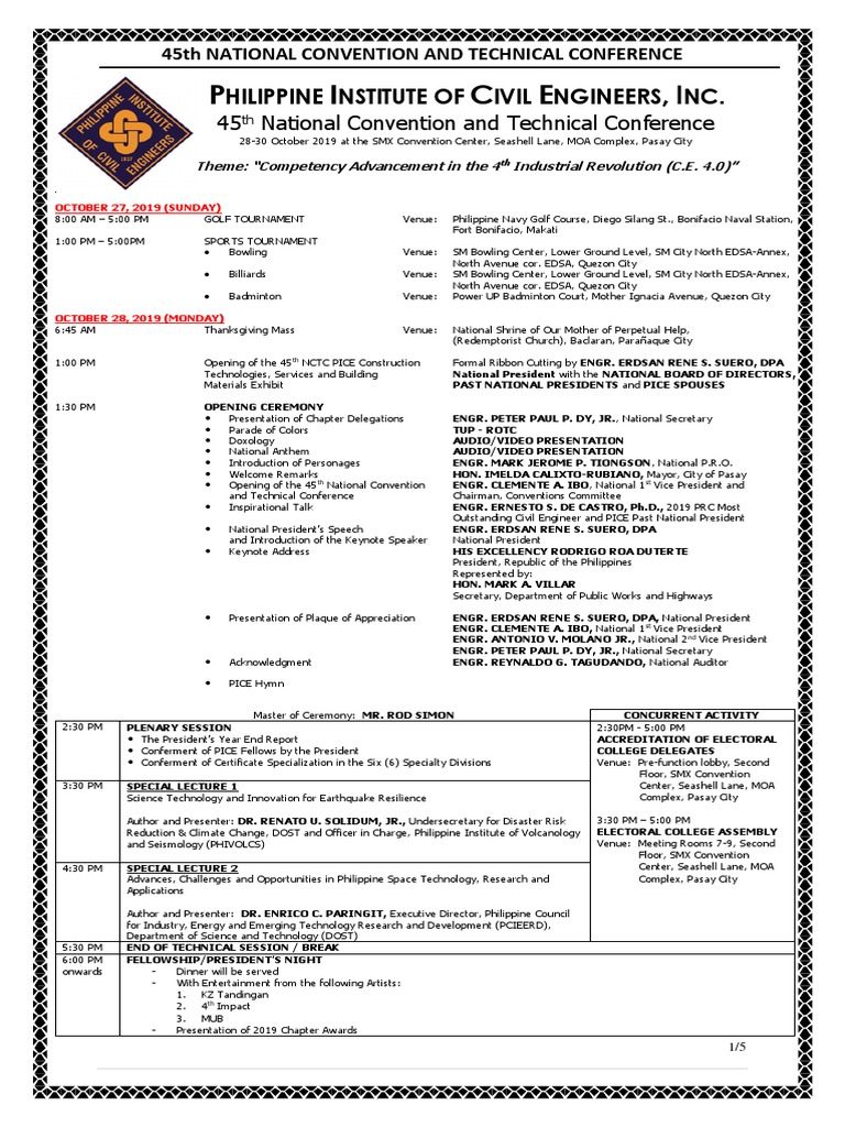 45th NCTC - Program .With Academe Track . .F . .24102019 | PDF