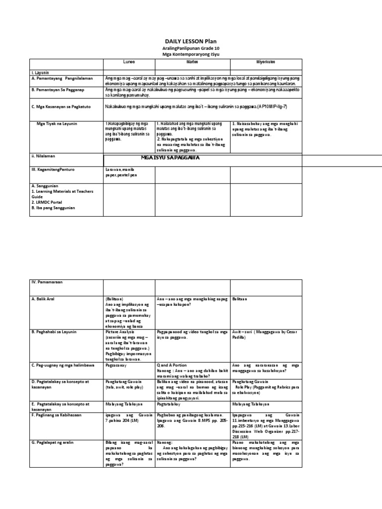 DLP Q2 Isyu Sa Paggawa No. 3 Ap 7 2nd Quarter | PDF