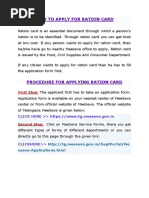 Ration Card Services User Manual | PDF | Password | Login