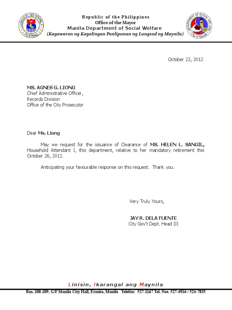 Issuance For City Prosecutor Clearance | PDF