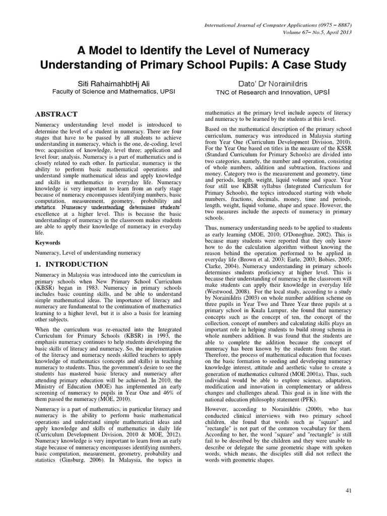 Numeracy PDF | PDF