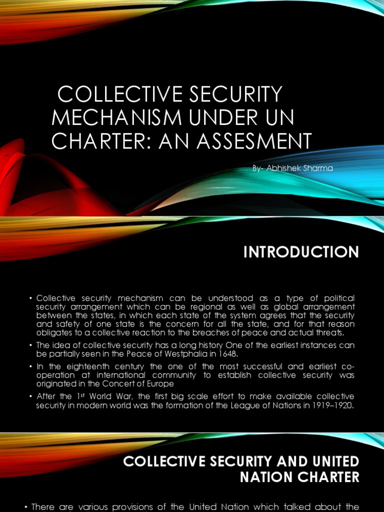 Collective Security Mechanism Under Un Charter | PDF