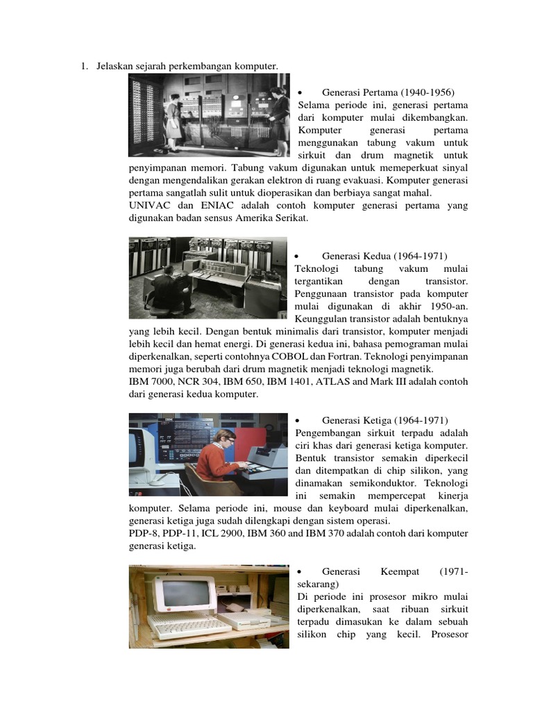 Sejarah Komputer Generasi I | PDF | Game & Aktivitas | Teknologi & Rekayasa
