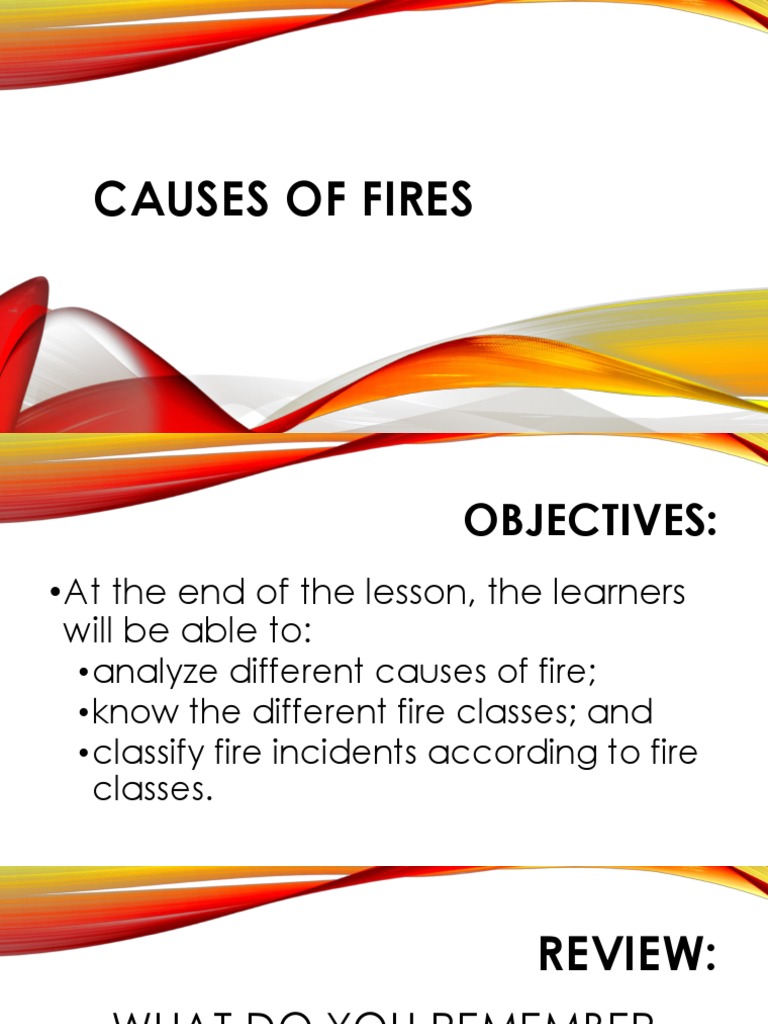 Causes of Fires | PDF