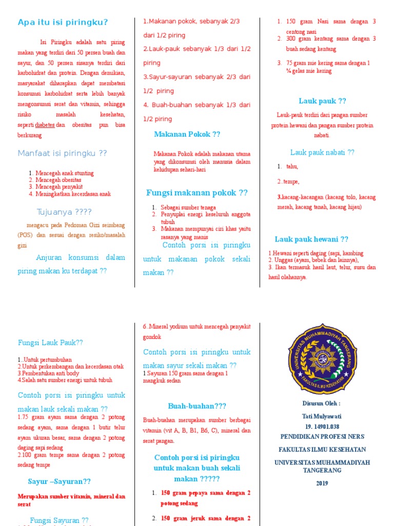 Leaflet Tati Isi Piringku | PDF