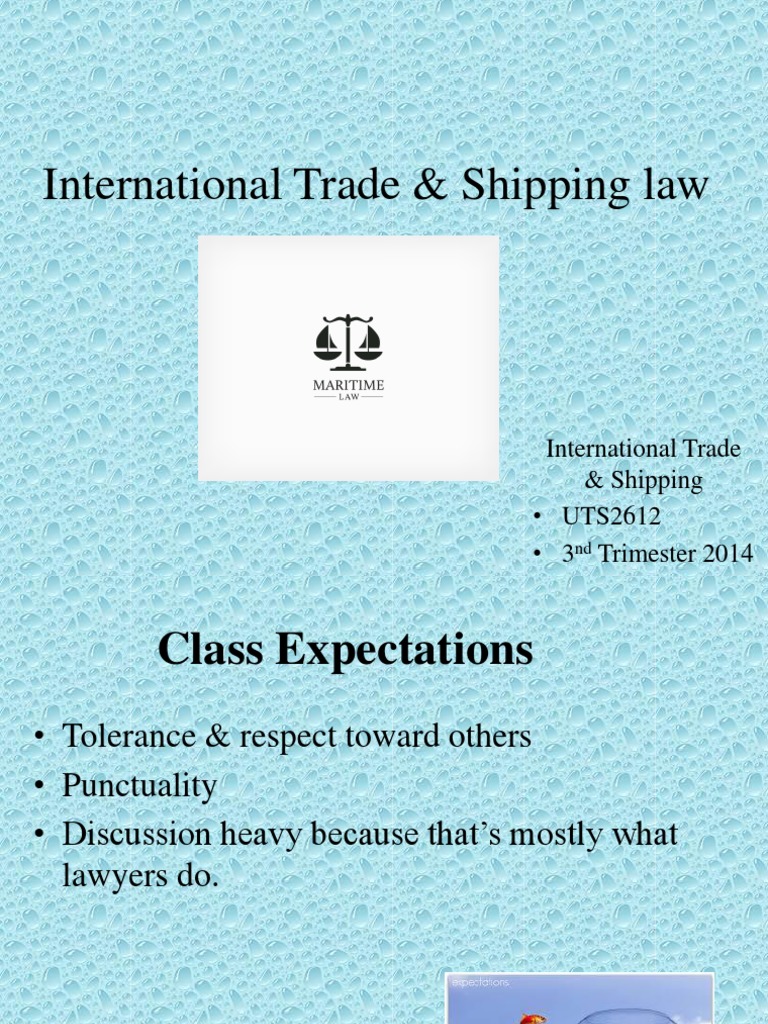 International Trade & Shipping Law Overview | PDF | Business