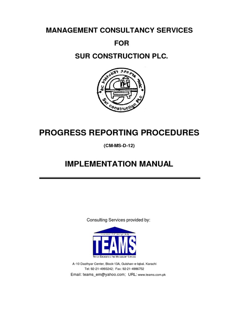 07 - Progress Reporting Procedures | PDF | Technology & Engineering