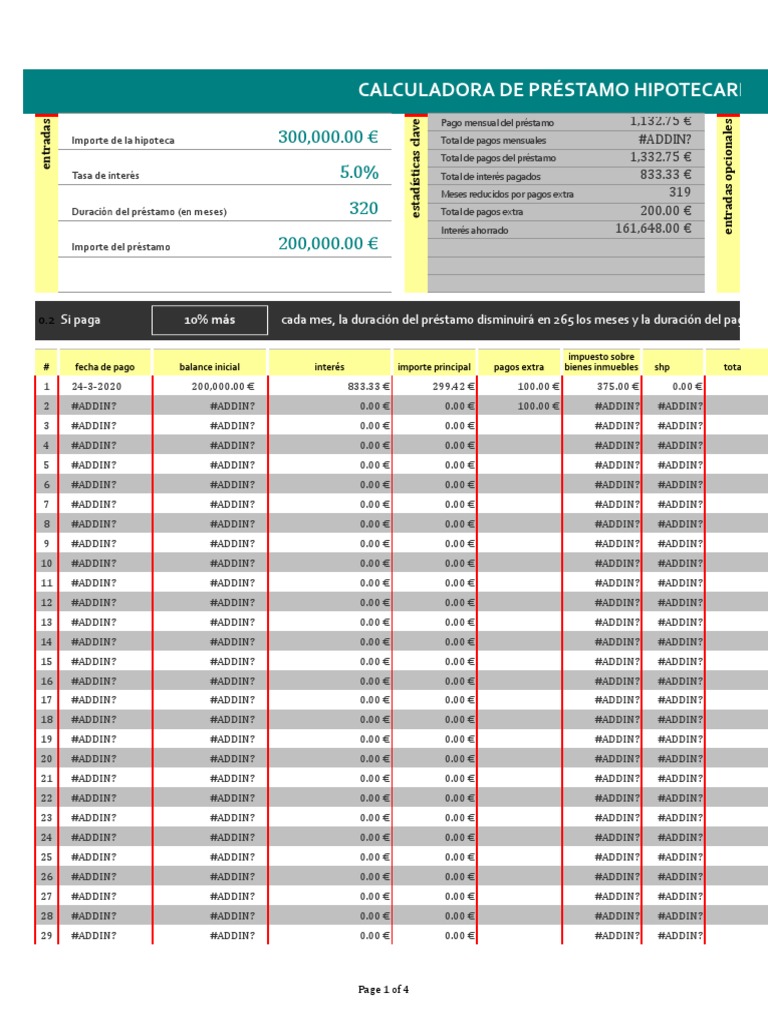 Calculadora de La Tae en Excel | PDF
