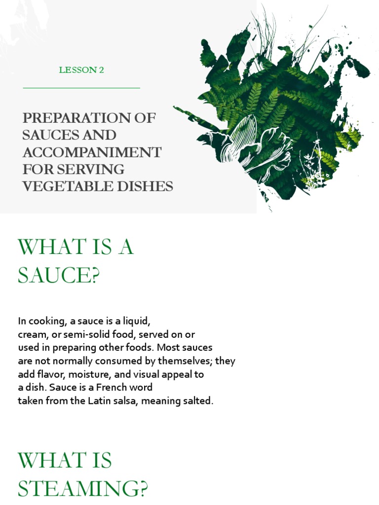 Sauces and Accompaniments for Vegetables | PDF | Home & Garden | Wellness