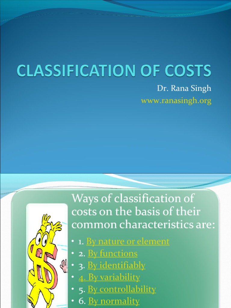 Classification of Cost PDF | PDF
