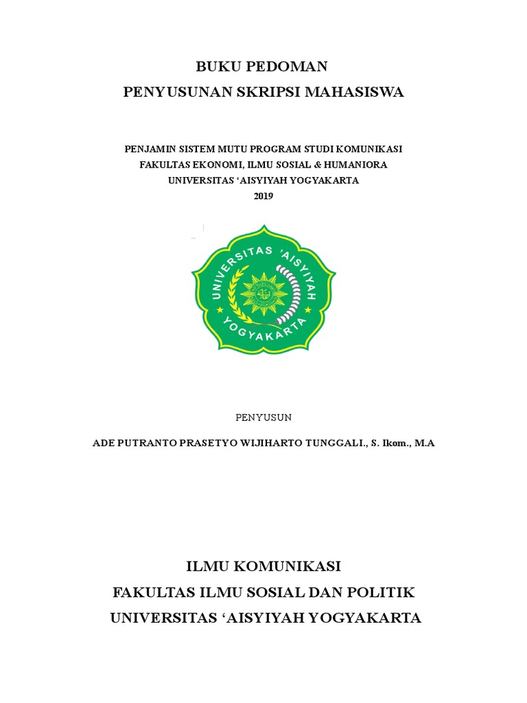 BUKU PANDUAN SKRIPSI UNISA Mark 1 | PDF