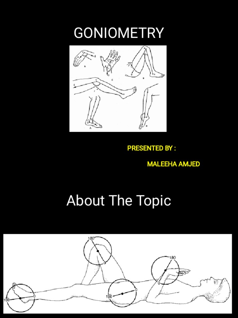 Goniometry: Assessing Joint Motion | PDF | Science & Mathematics