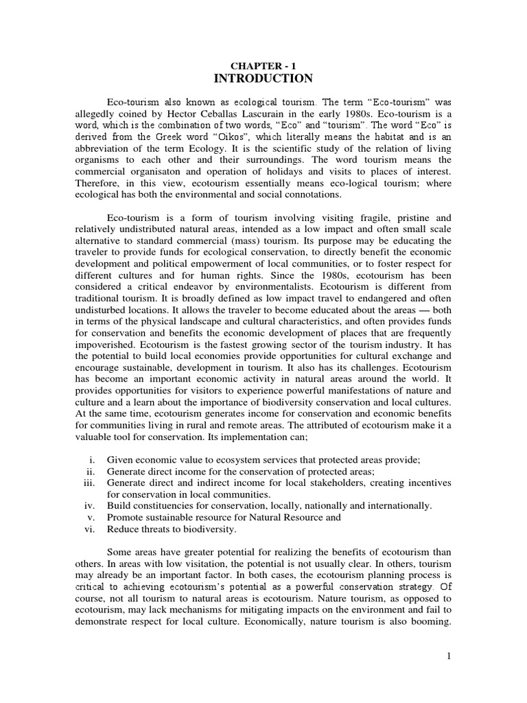 Understanding Ecotourism Principles | PDF | Science & Mathematics