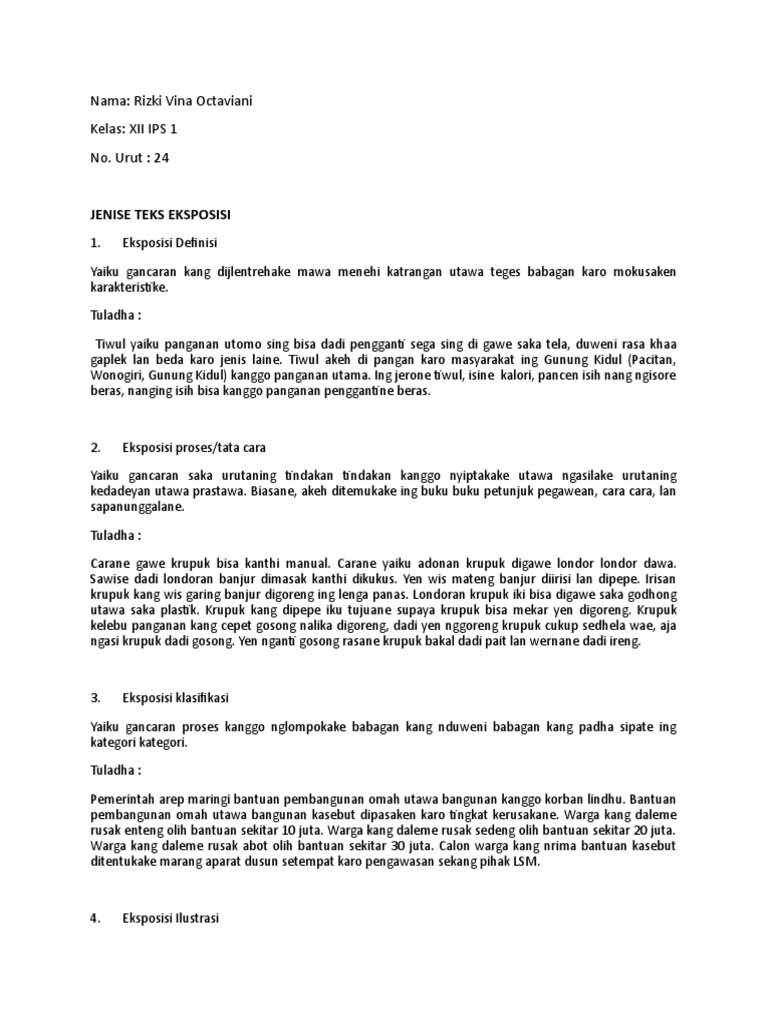 B. Jawa Teks Eksposisi | PDF