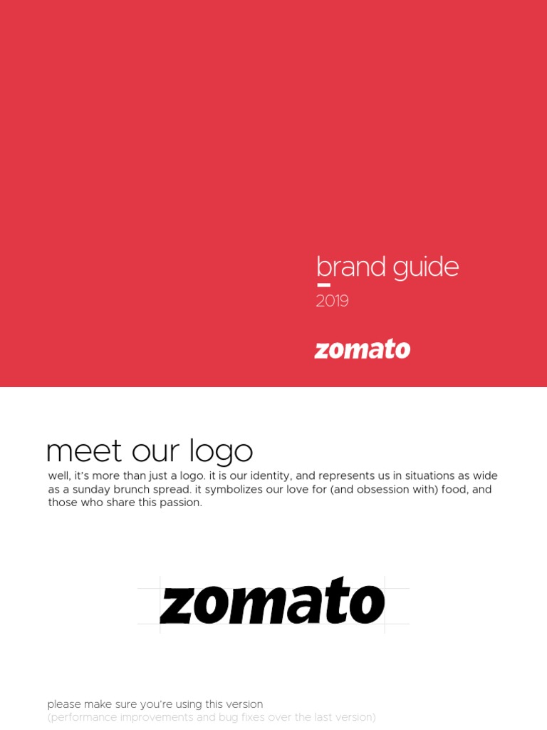 Zomato Brand Guidelines Overview | PDF | Career & Growth | Art