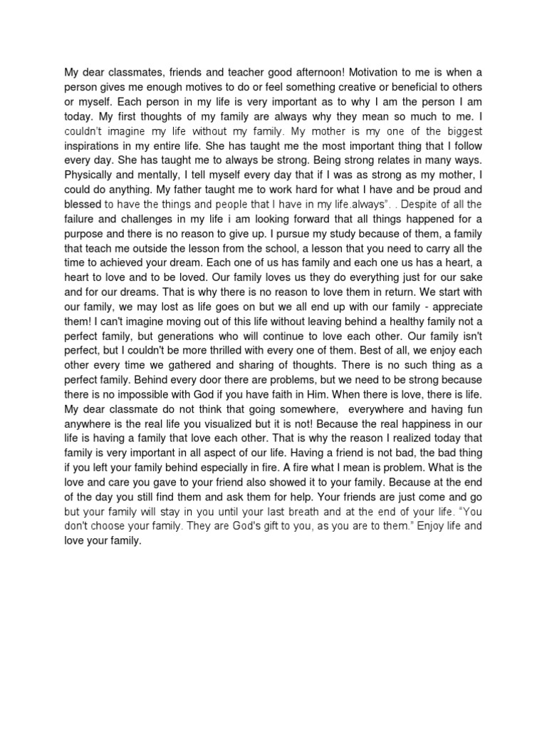 Inspirational Speech | PDF