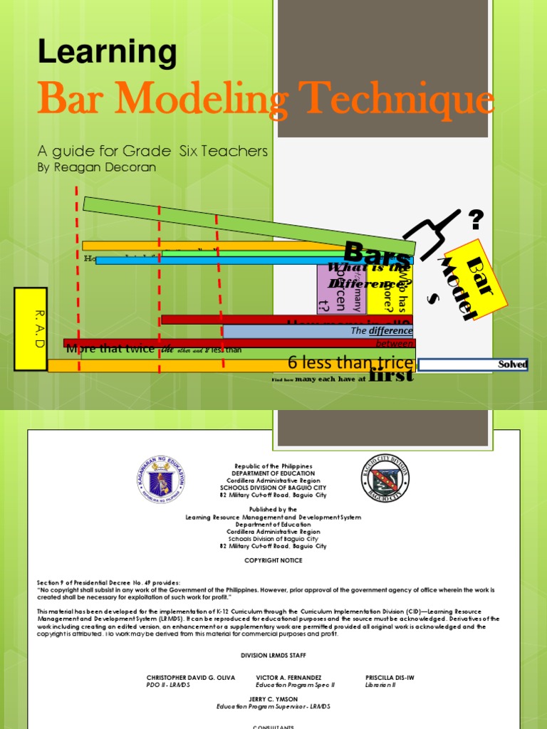 Math - Bar Modeling Technique - Baguio - PPSX | PDF