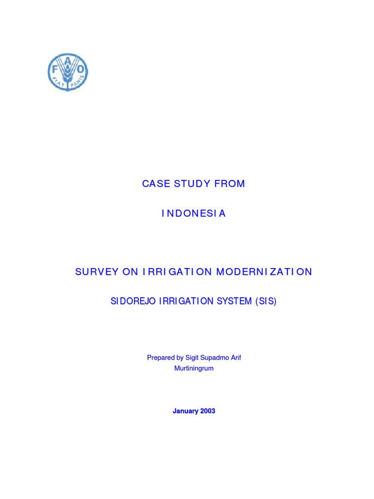 Survey On Irrigation Modernization | PDF | Home & Garden | Science ...