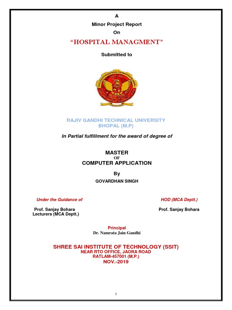 Hospital Management System | PDF