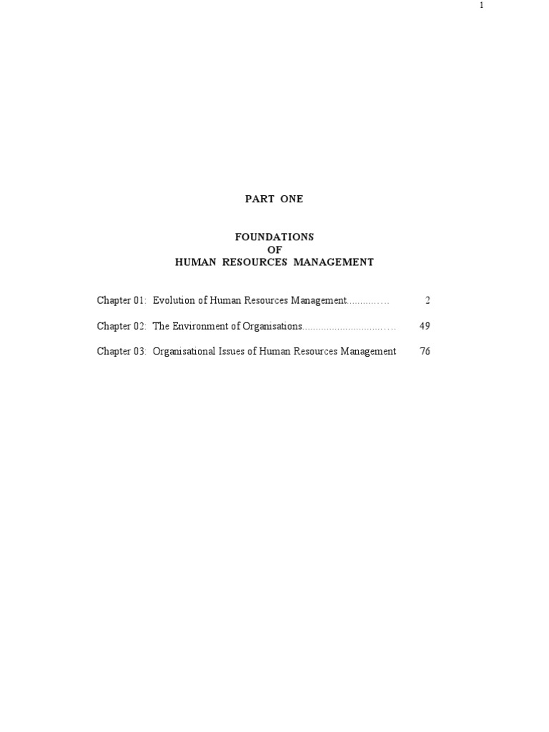 Part1. CHPT 1.foundations of Human Resources MNGT | PDF | Human ...