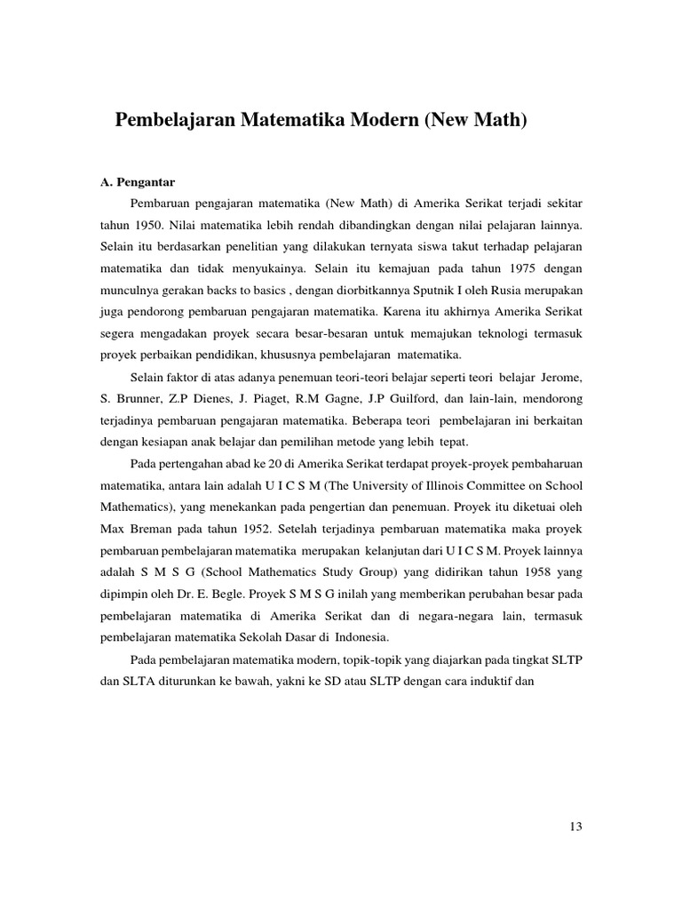 Matematika Modern | PDF
