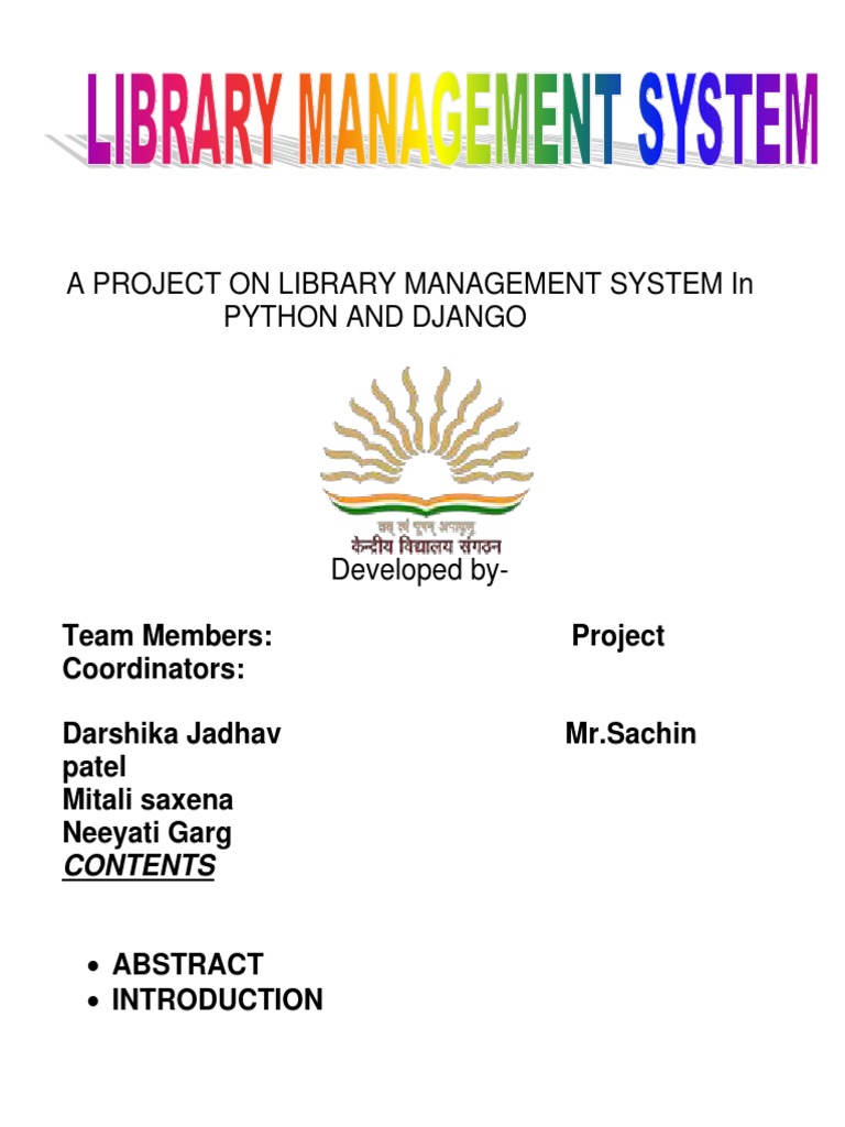 Library Management System Class XII | PDF