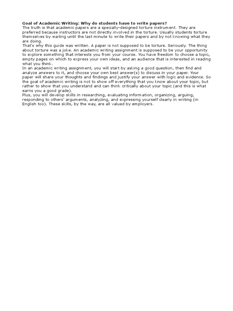 Academic Writing: A Student's Guide | PDF | Career & Growth