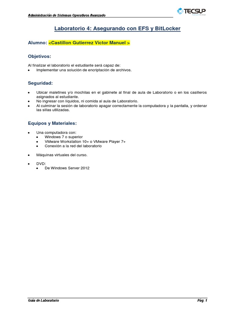 Lab 04 Configuración de La Encriptación | PDF