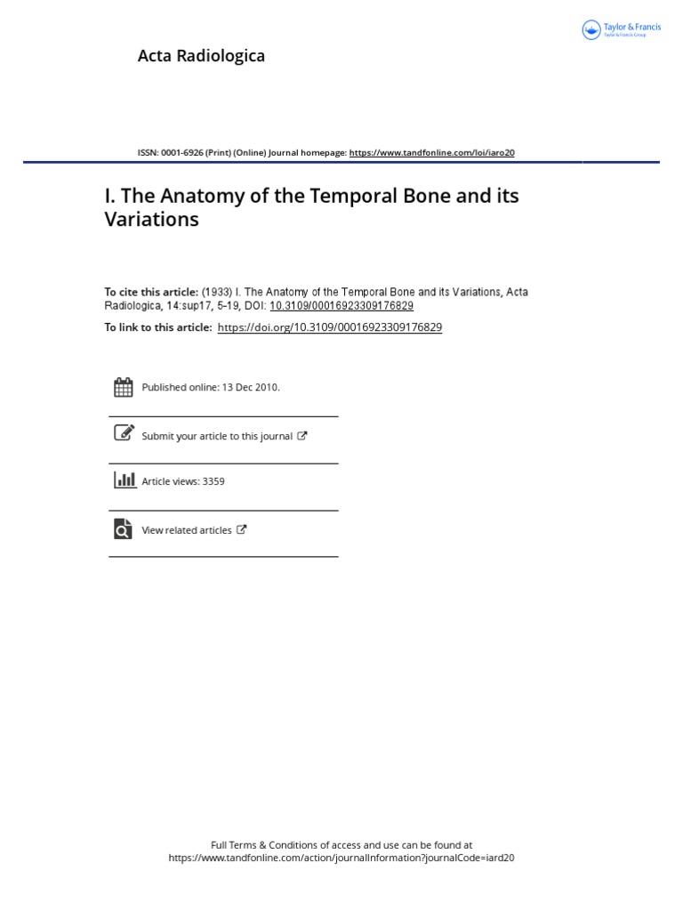 Temporal Bone Anatomy Explained | PDF
