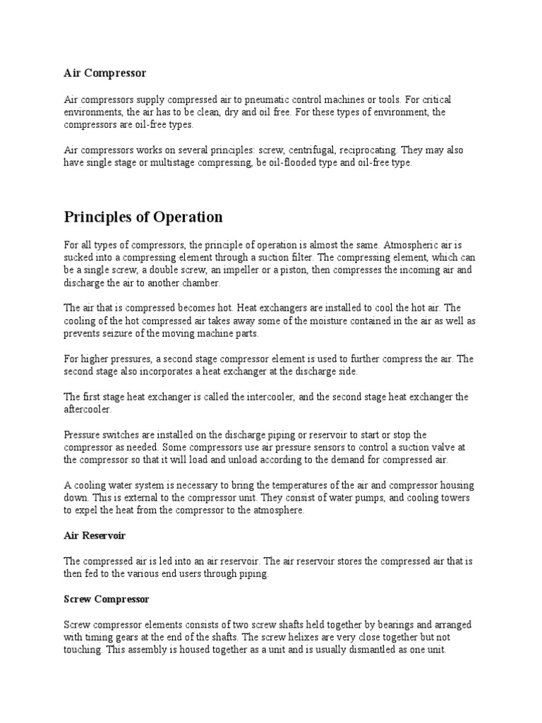 Air Compressor | PDF | Pump | Gas Technologies