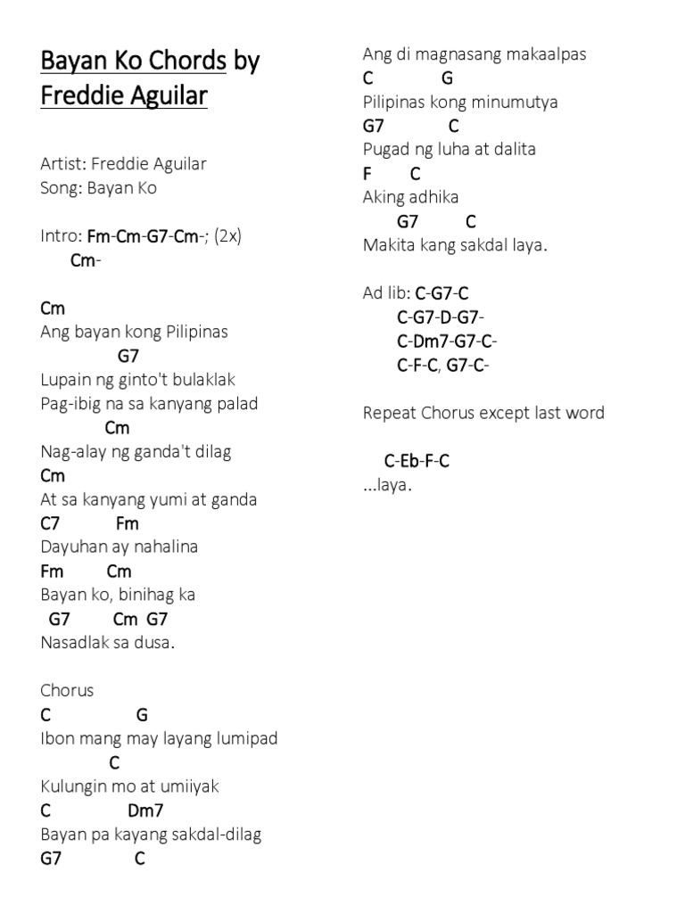 Makabayan Songs Areglo | PDF