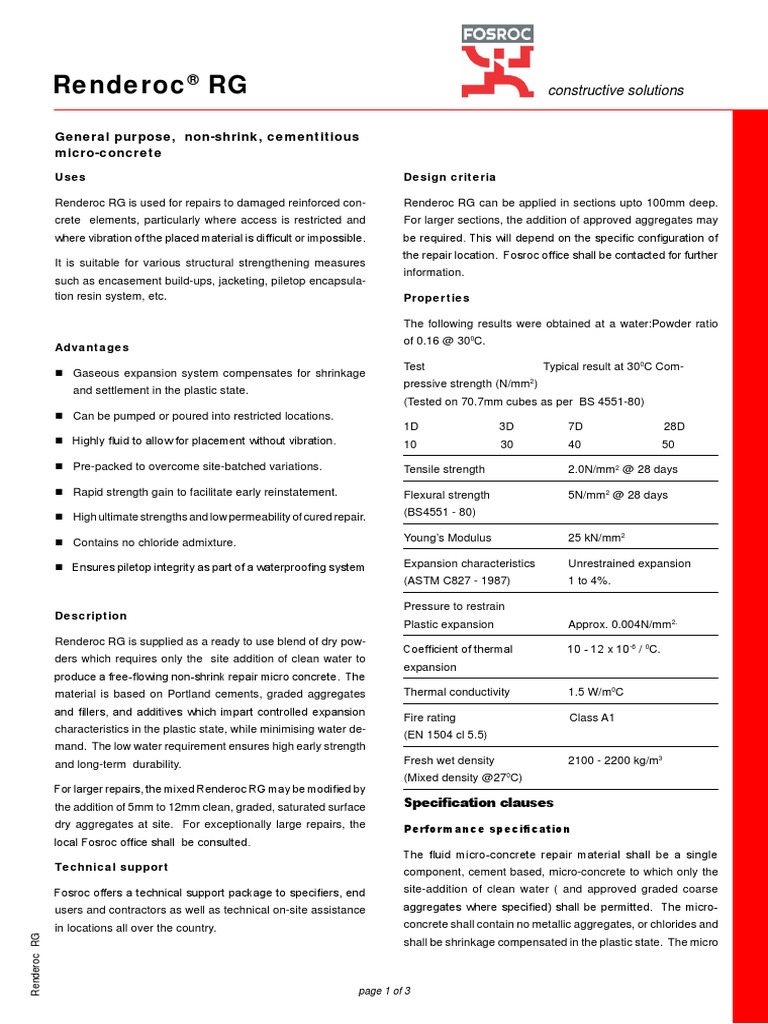 TDS Renderoc RG India | PDF