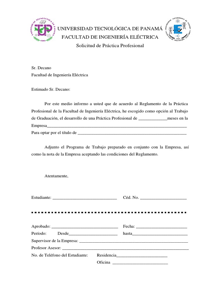 F7 Solicitud de Practica Profesional | PDF