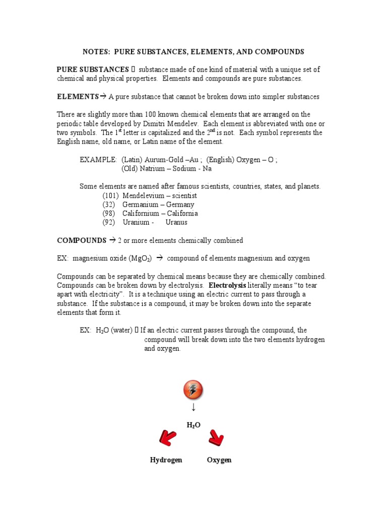Understanding Pure Substances and Elements | PDF | Chemical Elements ...