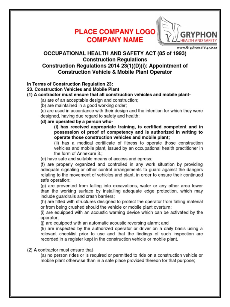 8.9. CR 23.1.d.i. Construction Vehicle & Mobile Plant Operator | PDF