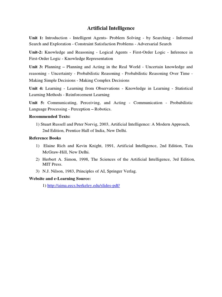 Overview of Artificial Intelligence Concepts | PDF