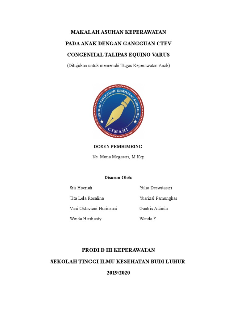 Asuhan Keperawatan Anak CTEV | PDF