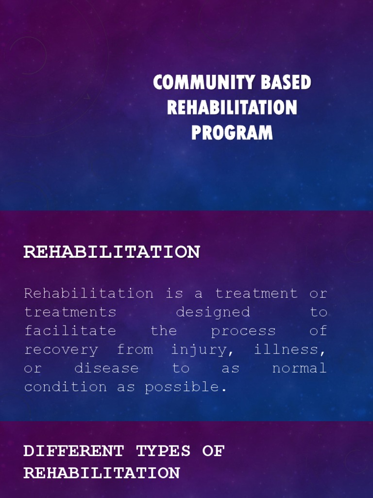 Community Based Rehabilitation Program | PDF | Social Science
