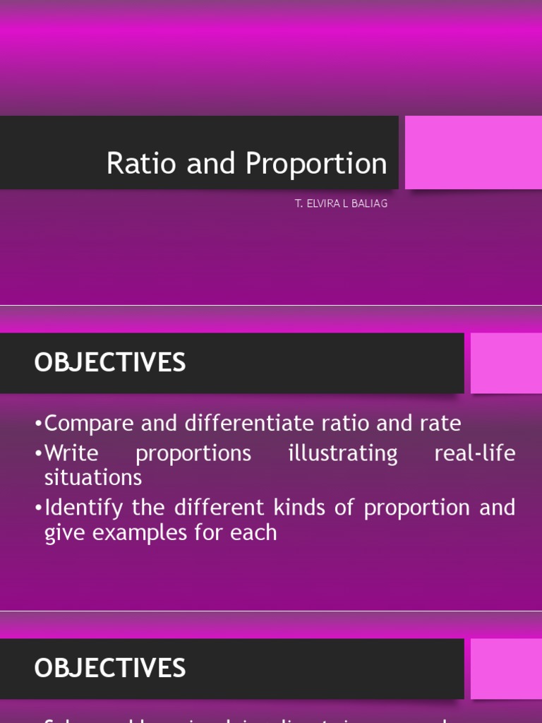 Ratio and Proportion | PDF